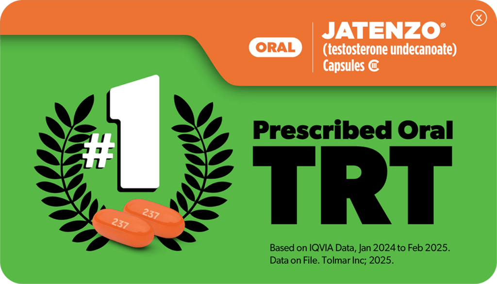 Testosterone Replacement Pills - FDA-Approved - JATENZO®